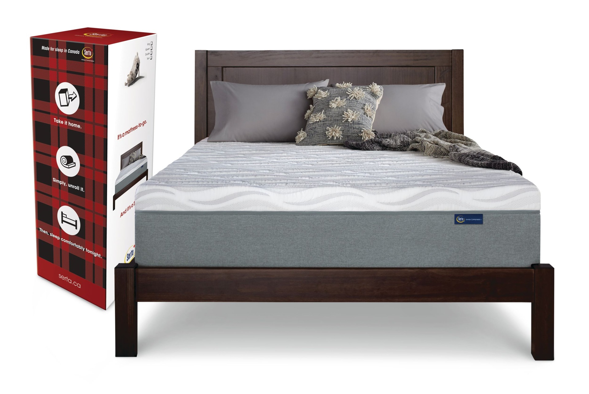 Serta Chinook PolarBreeze Gel Memory Foam Mattress In A Box Assorted Sizes Canadian Tire