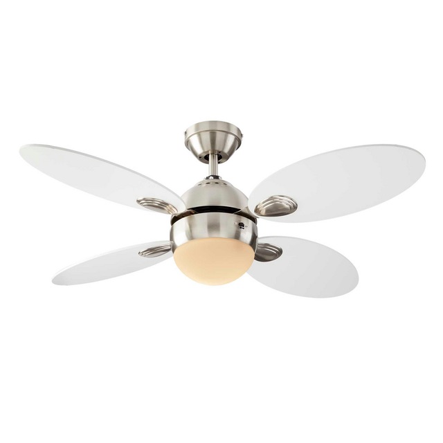 NOMA Scandinavian 4-Blade 3-Speed Ceiling Fan with Lighting & Remote ...