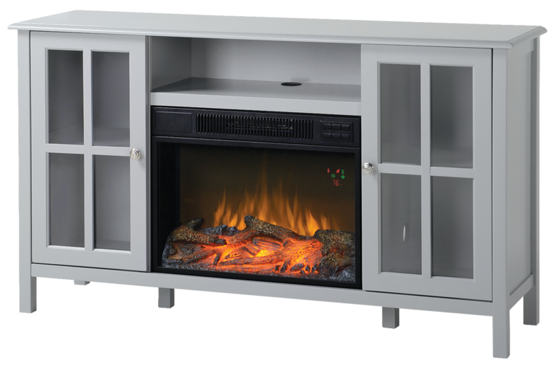 MasterFlame Electric Fireplace TV Stand, 55.5-in, 1500W, Includes ...