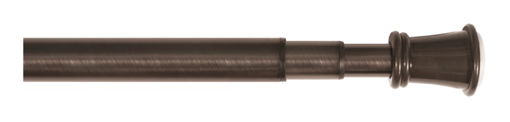 For Living Adjustable Telescoping Curtain Rod with Classic Knob Finials ...