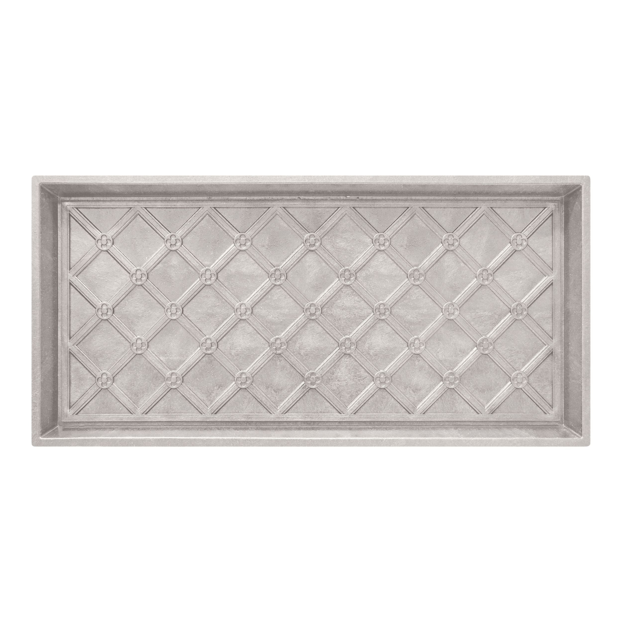 For Living Multi-Purpose Manor Boot/Shoe Tray, Eggshell White, 17-in x ...