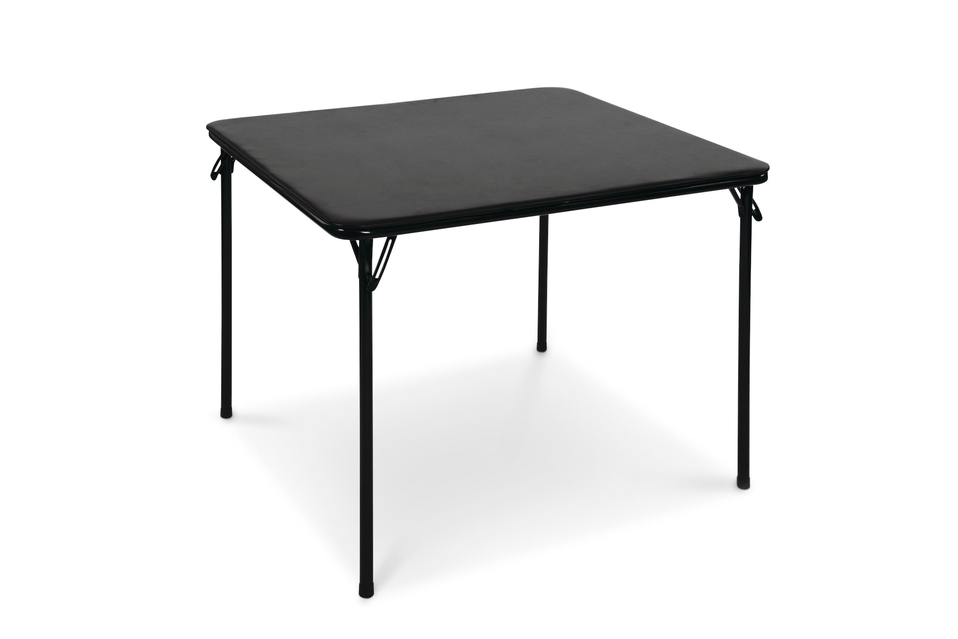 For Living 34 in x 34 in Portable Vinyl Top Metal Folding Card Game Activity Table Black Canadian Tire