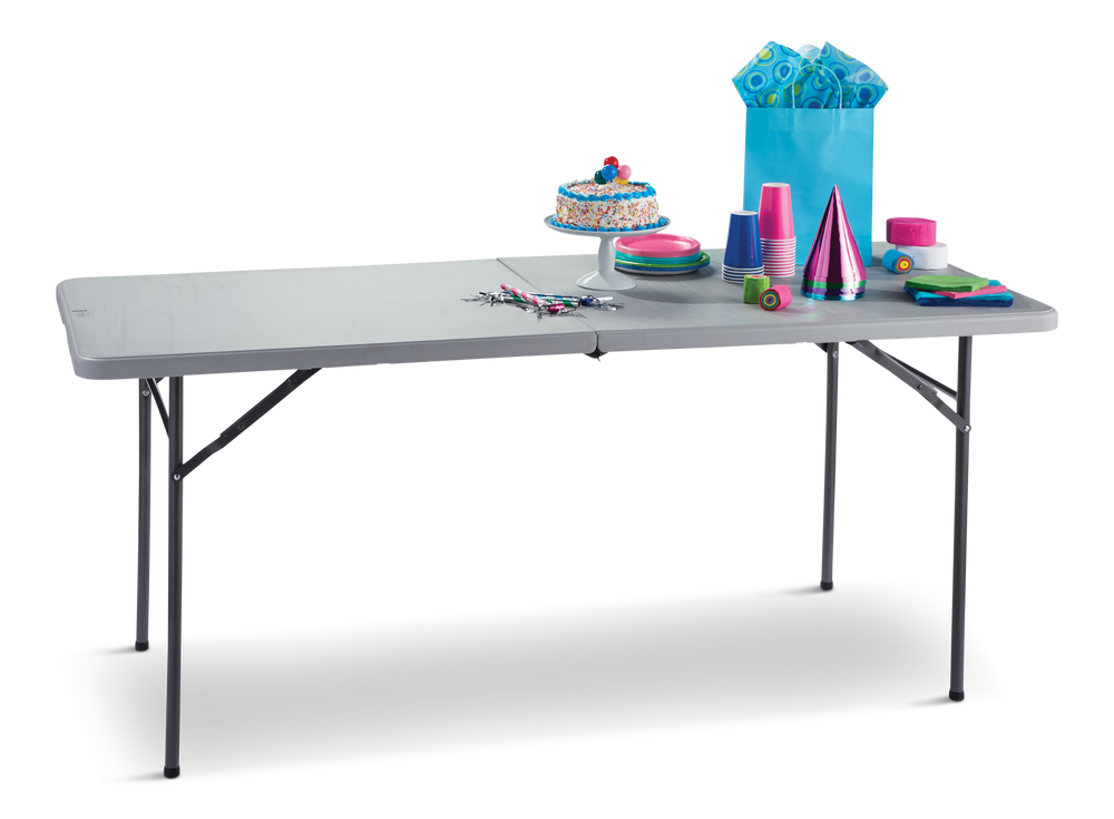 Table pliante portative For Living avec poignée, plastique et métal ...