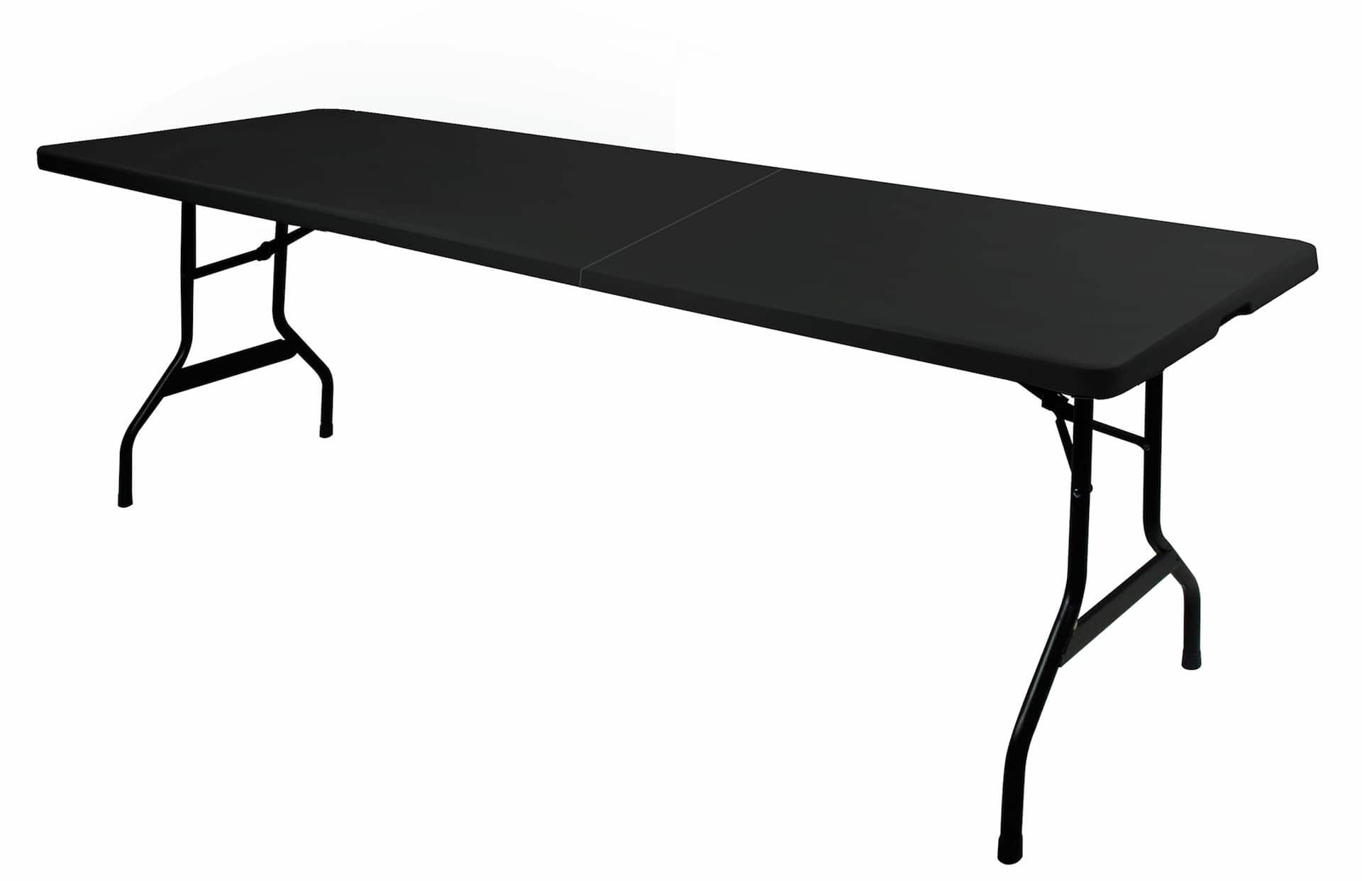Gracious Living Folding Banquet Table Black 8 ft Canadian Tire