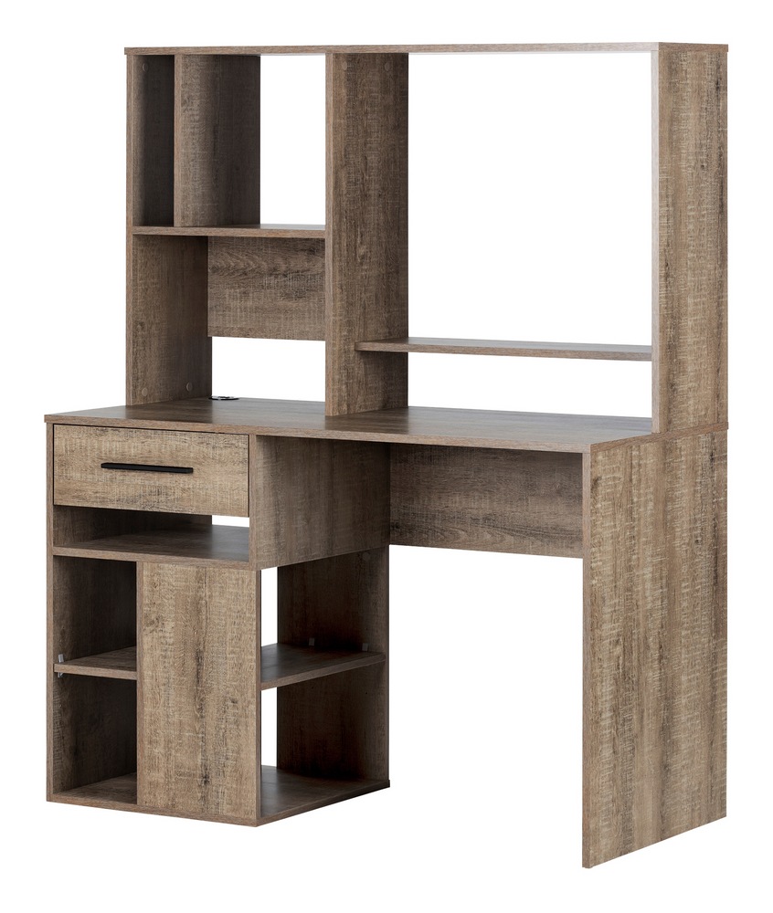 South Shore Annexe 1-Drawer Home Office Computer Desk With Hutch ...