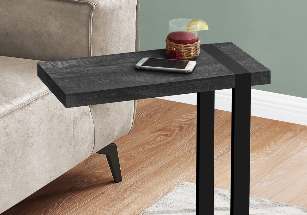 Monarch Specialities C-Shaped Rectangle Accent Table, Black | Canadian Tire