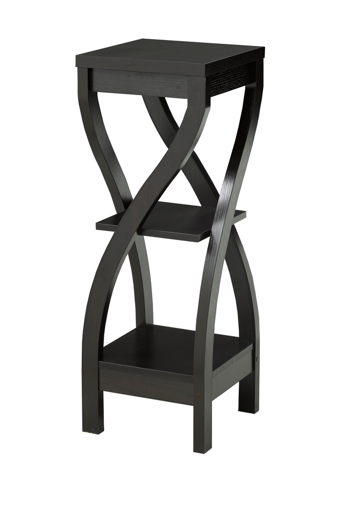 Brassex 2-Tier Twist Plant Stand with Storage, Dark Cherry | Canadian Tire