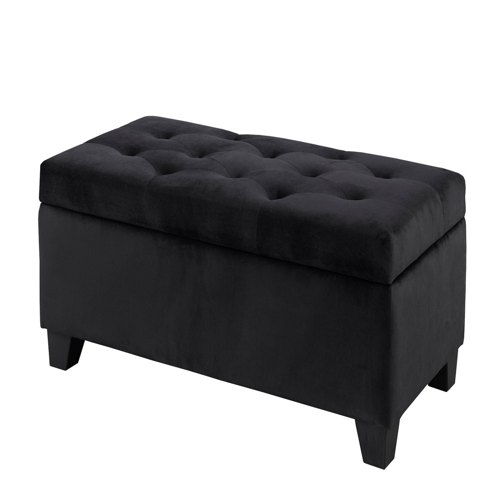 Brassex Tufted Storage Fabric Ottoman Canadian Tire