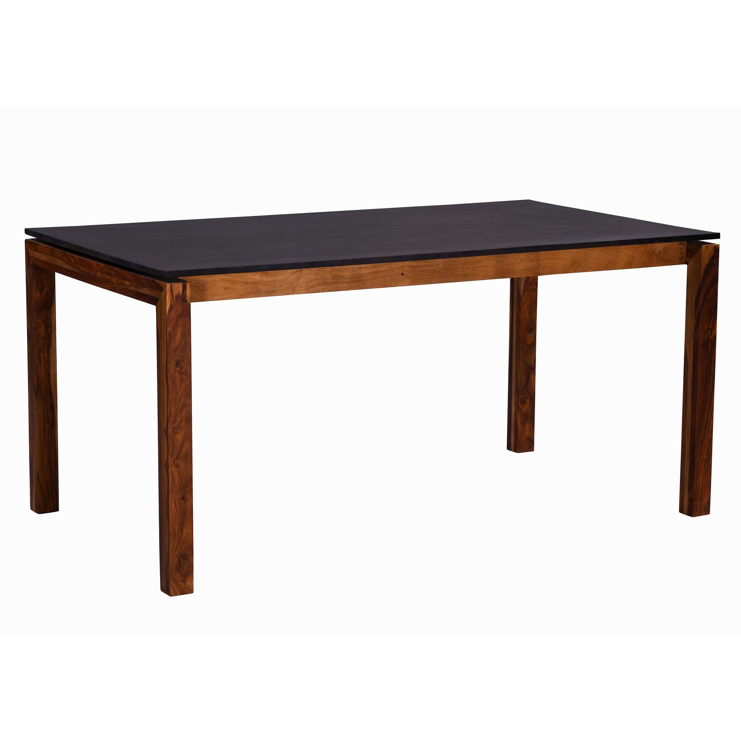 Primo Wyatt Wood and Glass Rectangular Dining Table, 6-Person, 63-in ...