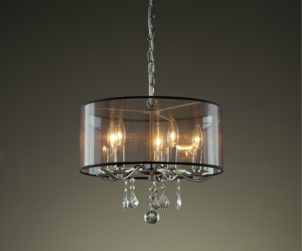 CANVAS Echo 5-Light Satin Shade Chandelier, Crystal | Canadian Tire