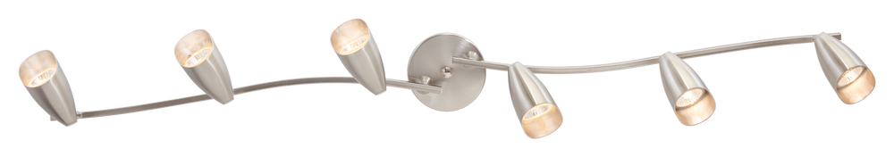 NOMA 6-Light Foldable Adjustable Swivel Heads Track Light Fixture, Brushed Steel | Canadian Tire