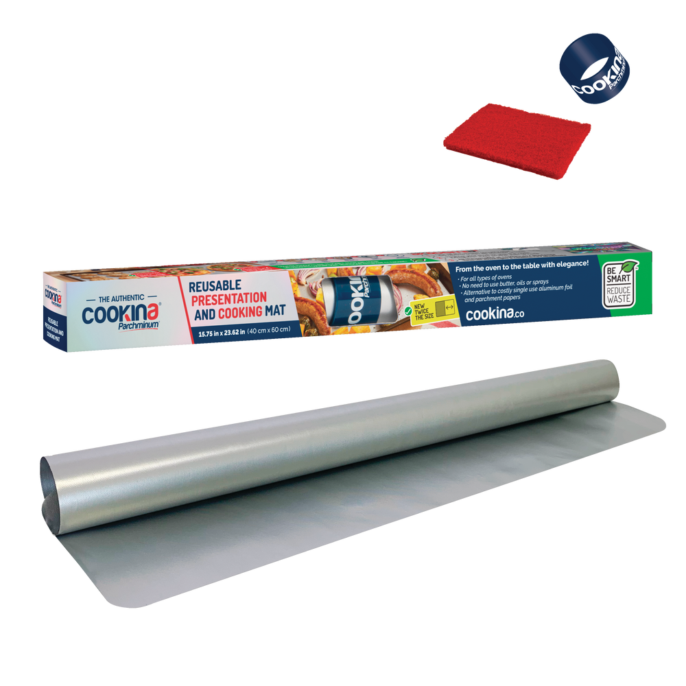 COOKINA Parchminum Reusable Presentation & Cooking Mat Non-Stick, 15-in ...