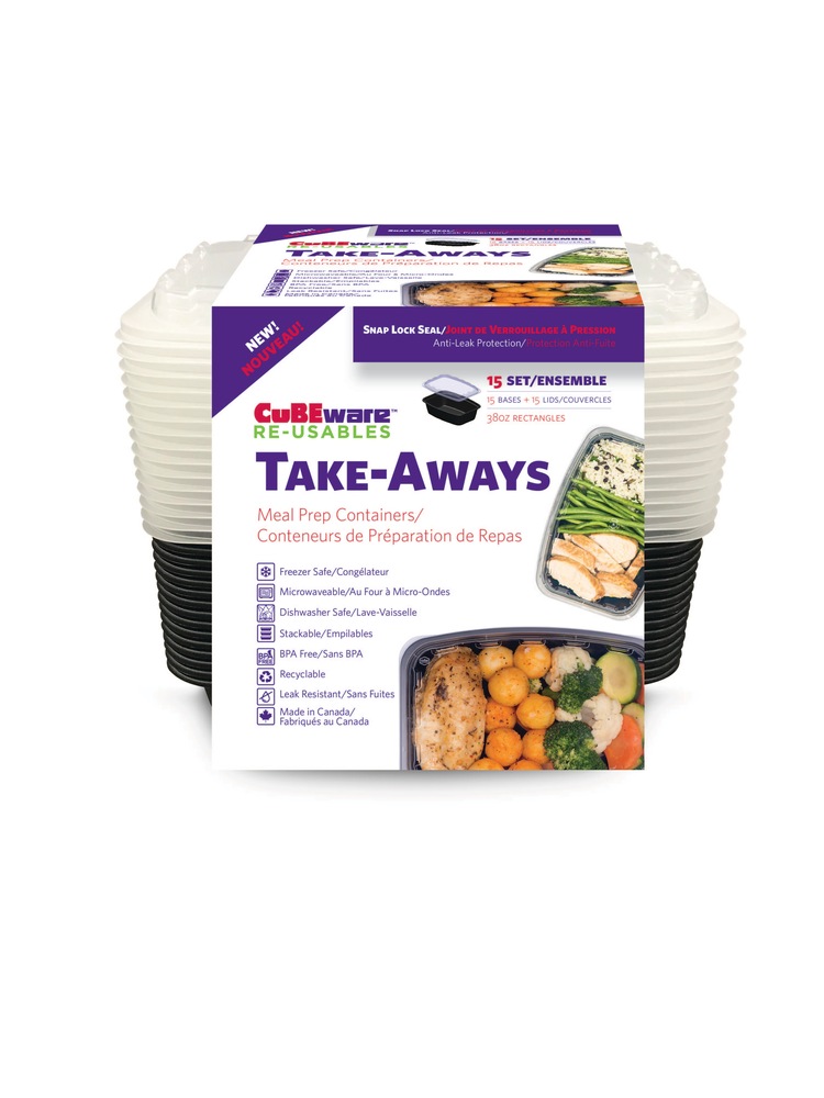 CubeWare Reusable Meal Prep Containers, 15-pk | Canadian Tire