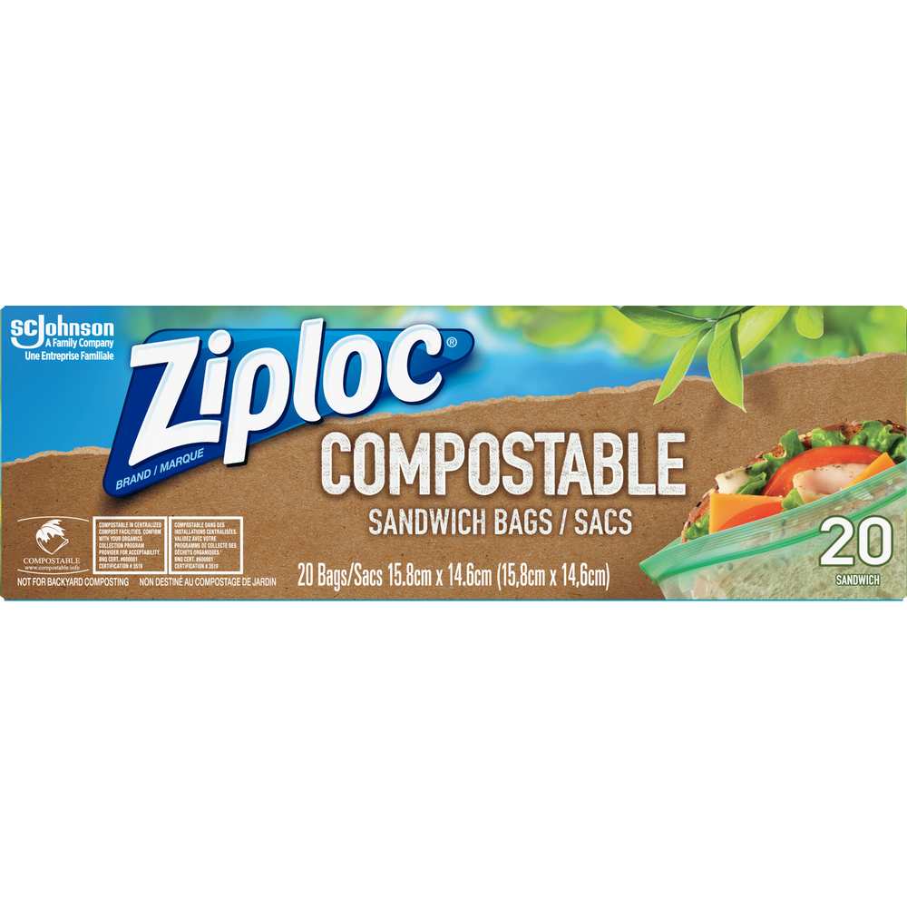 Ziploc Compostable Sandwich Bags, 810-mL, 20-pk | Canadian Tire
