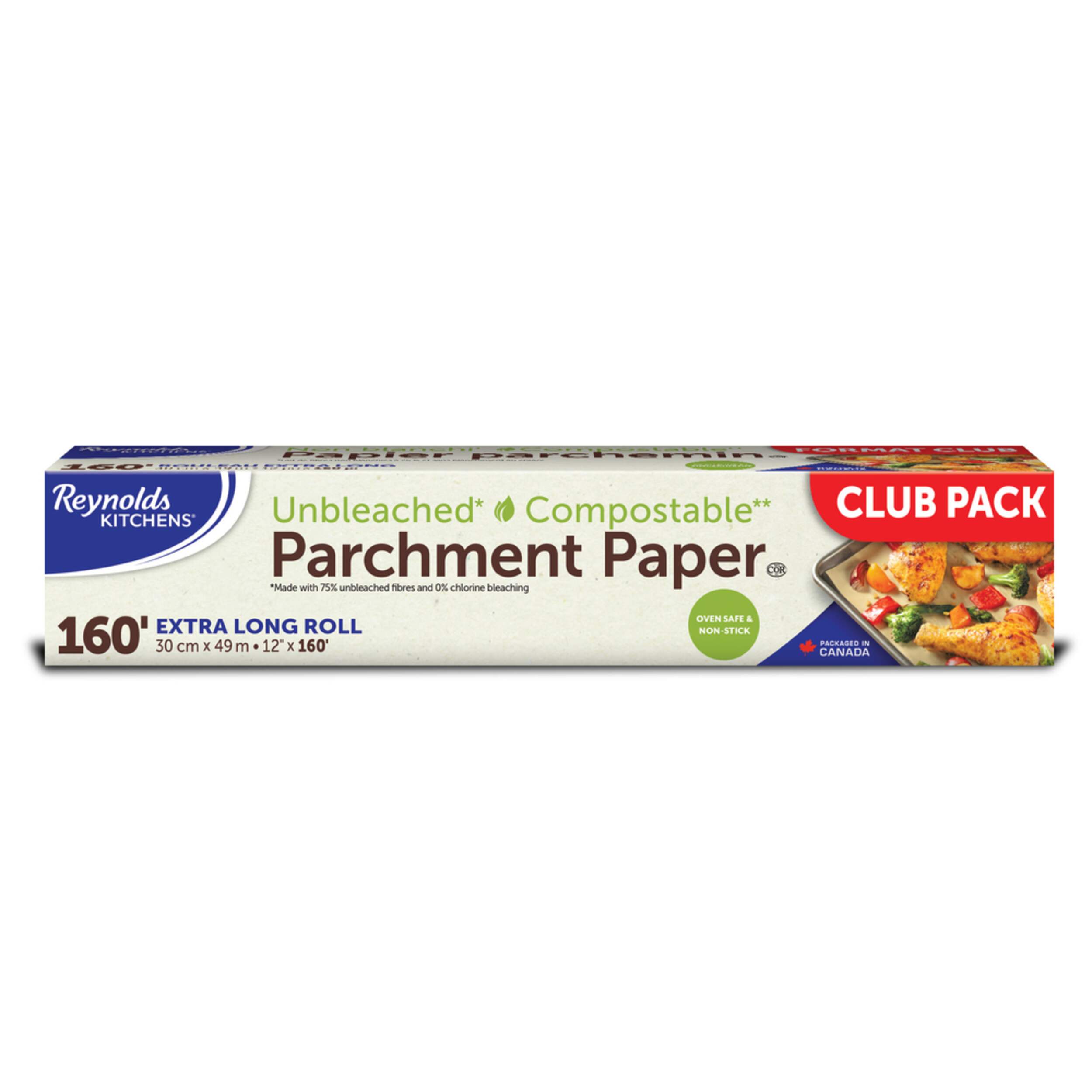 Reynolds Kitchens® Unbleached Compostable Parchment Paper, Extra-Long ...