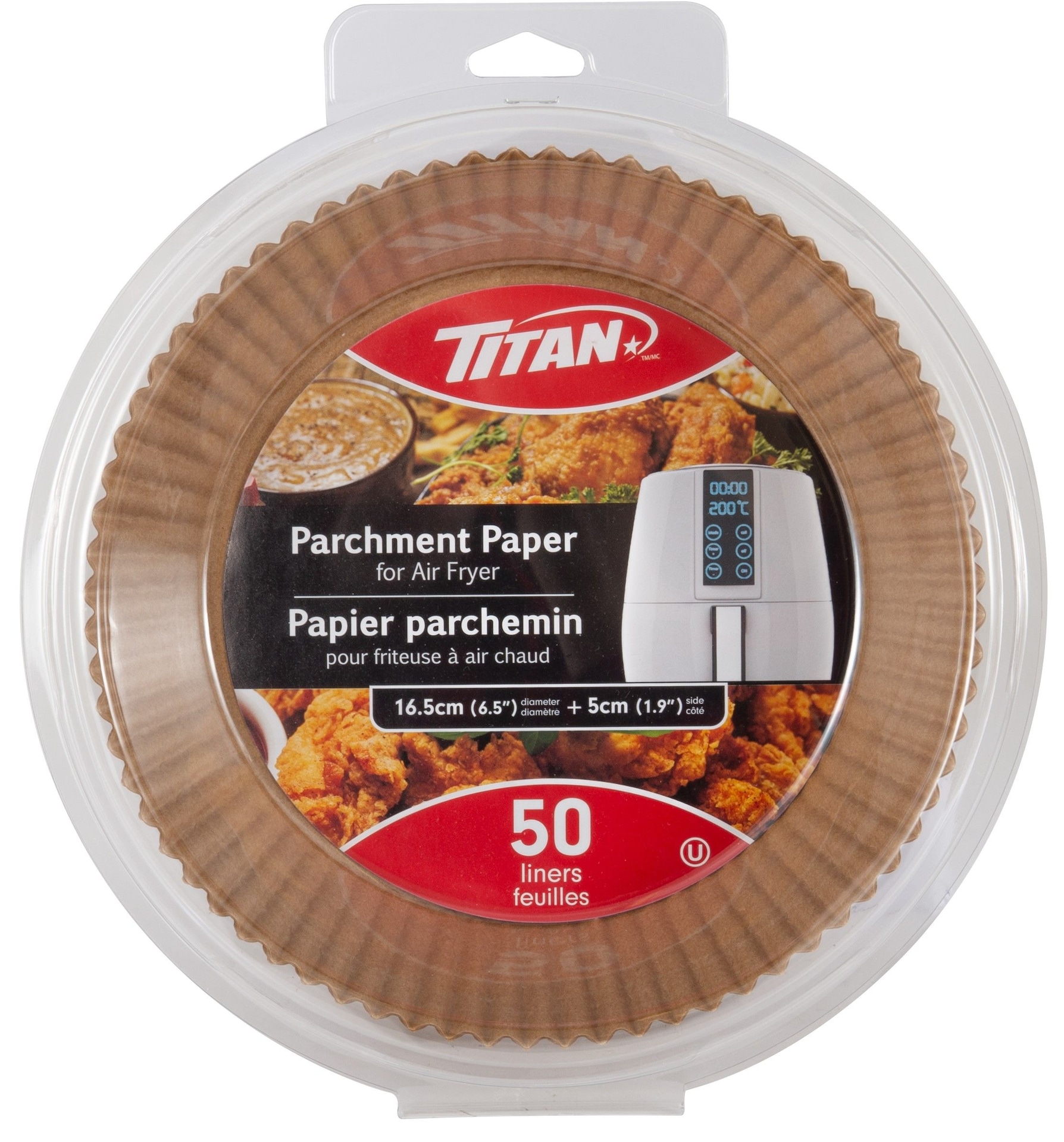 Titan Air Fryer Parchment Paper Liner, Round, 50-pk | Canadian Tire