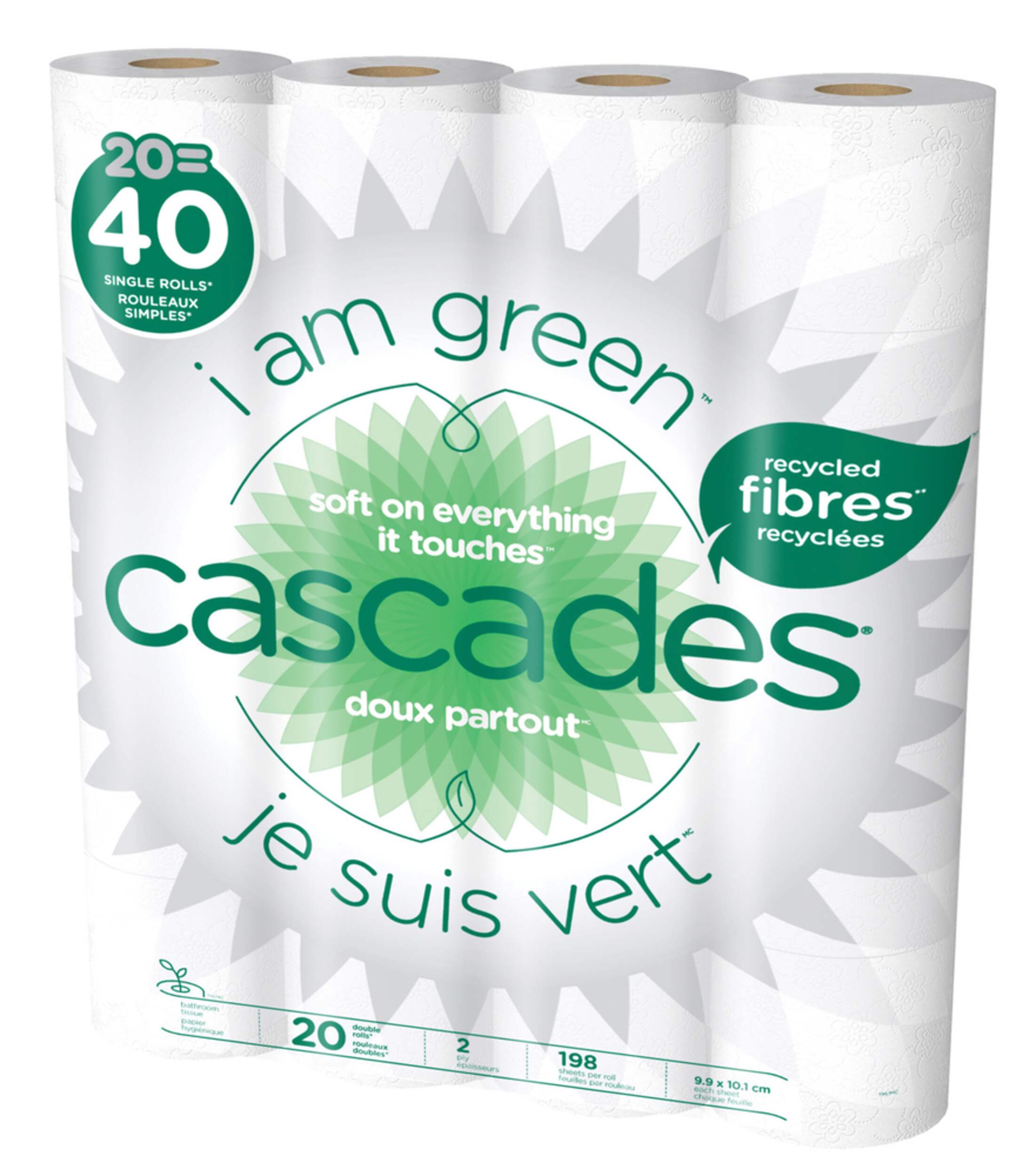 Cascades Premium Double Toilet Paper, 2-ply 20-roll | Canadian Tire