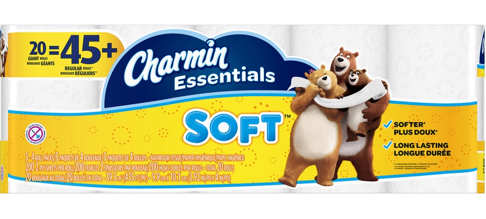 Charmin Essentials Toilet Paper, 20-rolls | Canadian Tire