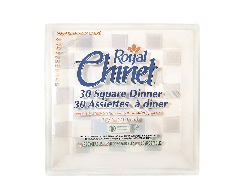 Royal Chinet Disposable Square Dinner Plates, 9.5-in, 30-pk | Canadian Tire