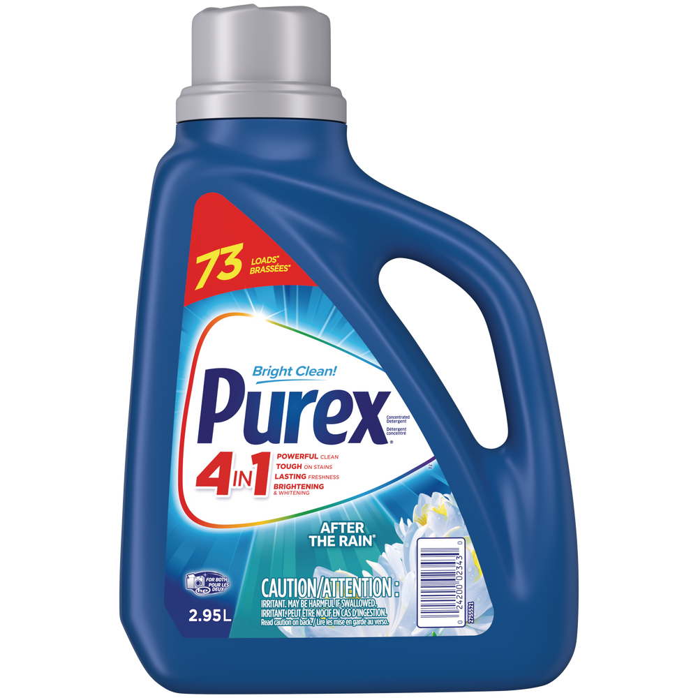 Détergent à lessive liquide Purex Cold Water, parfum pluie, 64 brassées, 2,72 L | Canadian Tire