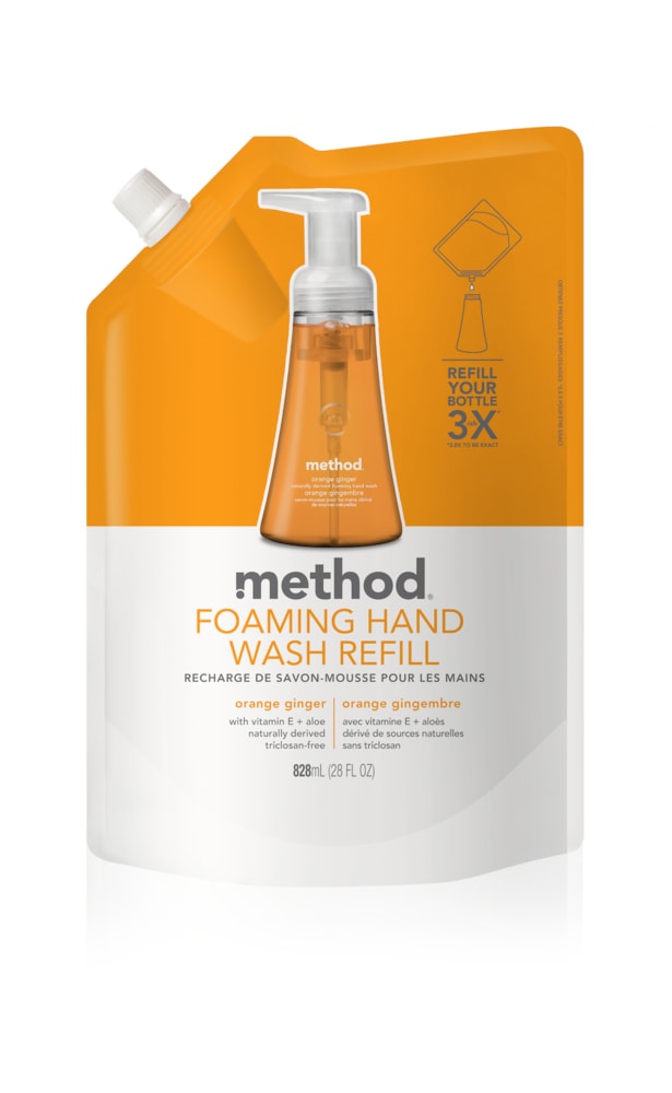 method Foaming Hand Soap Refill, Orange Ginger Scent, 828-mL | Canadian ...