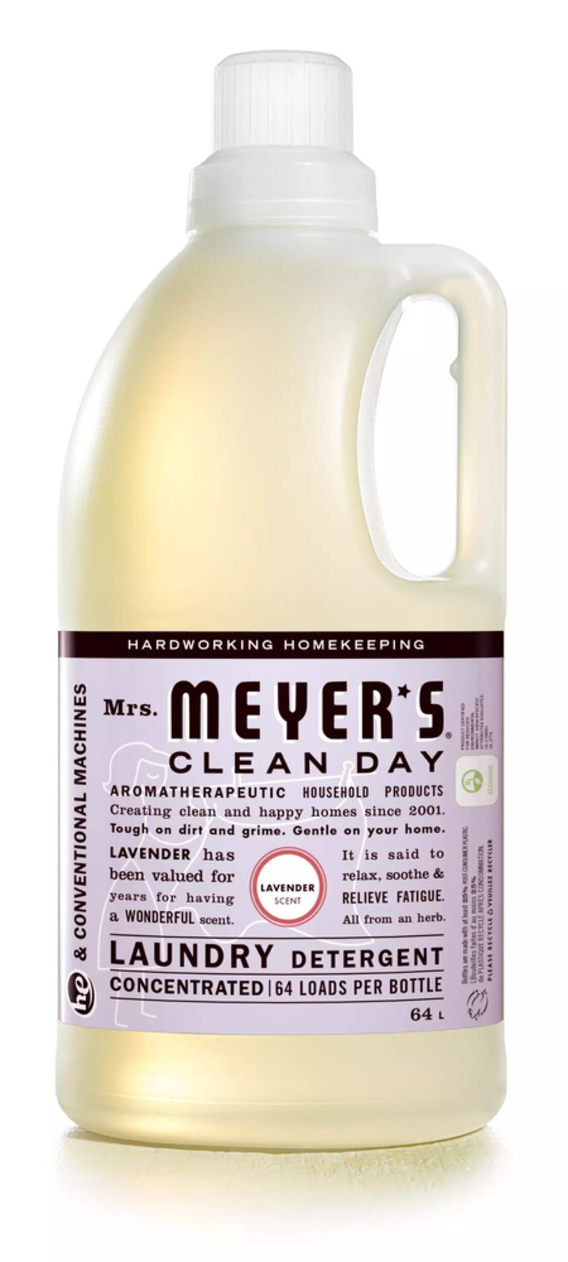 Mrs. Meyer's Concentrated Liquid Laundry Detergent, Lavender Scent, 64 ...
