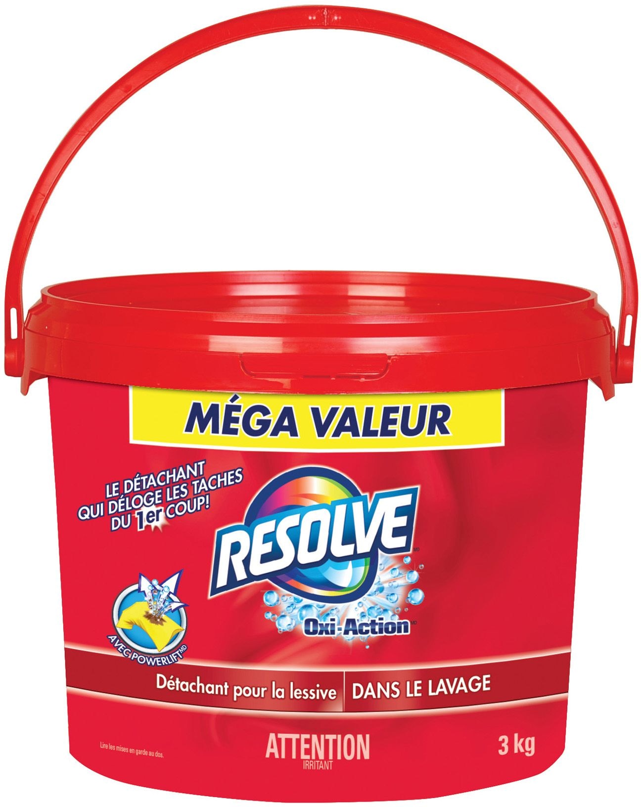 Poudre à lessive avec détachant à lessive Resolve avec Oxi-Action, 3 kg ...