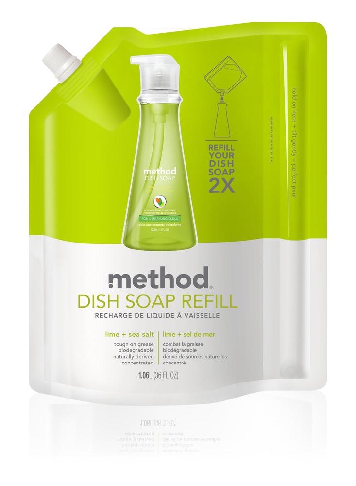 method Liquid Dish Soap Refill, Lime & Sea Salt Scent, 1.1-L | Canadian ...