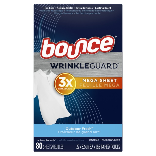 Bounce Wrinkle Guard Dryer Sheets, Outdoor Fresh Scent, 80-pk ...