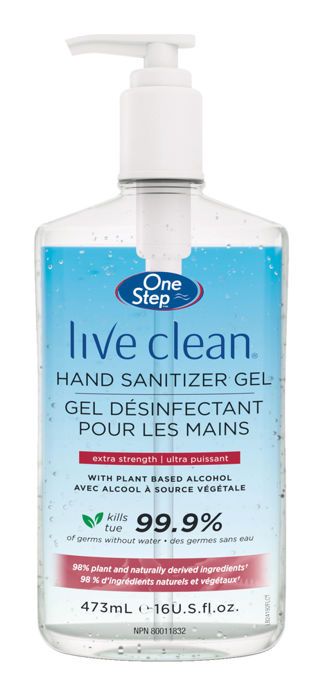 One Step Live Clean® Pump Hand Sanitizer Gel with Aloe, Natural Scent ...