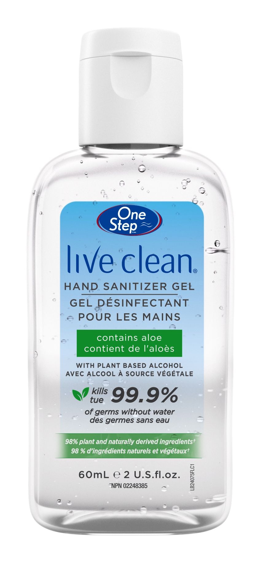 One Step Live Clean® Pump Hand Sanitizer Gel with Aloe, Natural Scent ...