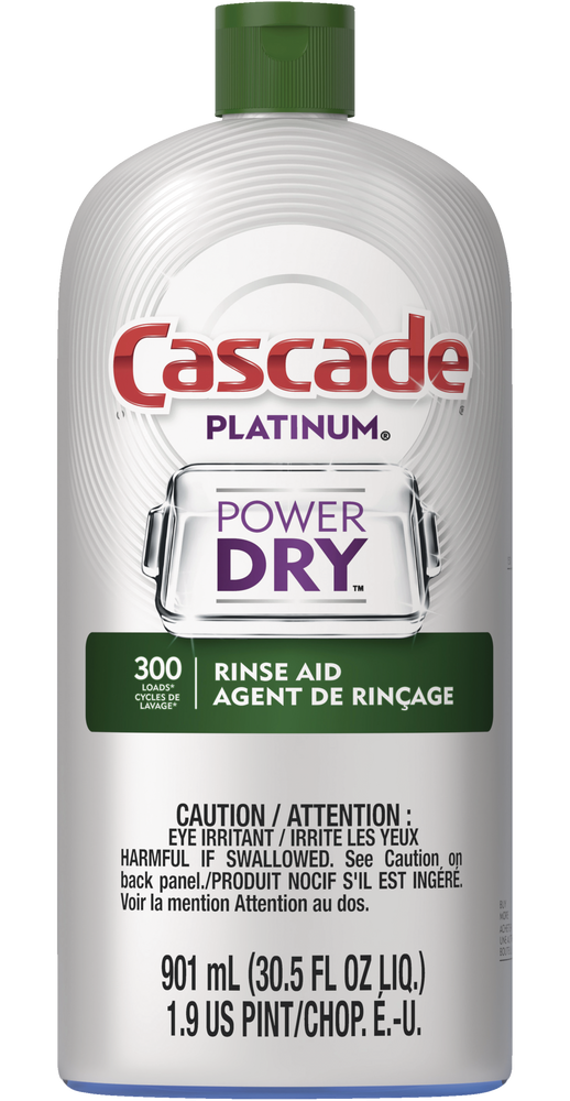 Cascade Power Dry Dishwasher Rinse Aid, 901 mL | Canadian Tire