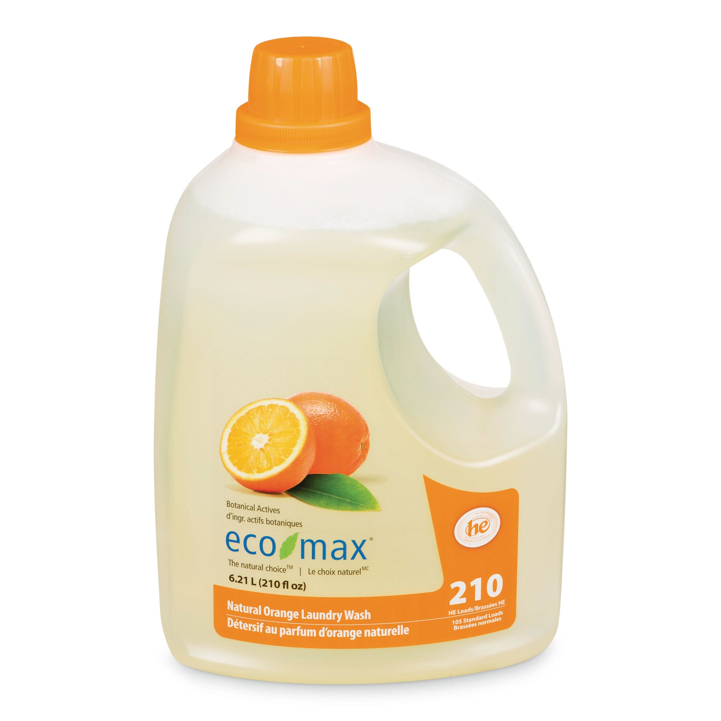 Eco-Max Liquid Laundry Detergent, Orange Scent, 210-Load, 6.1-L ...