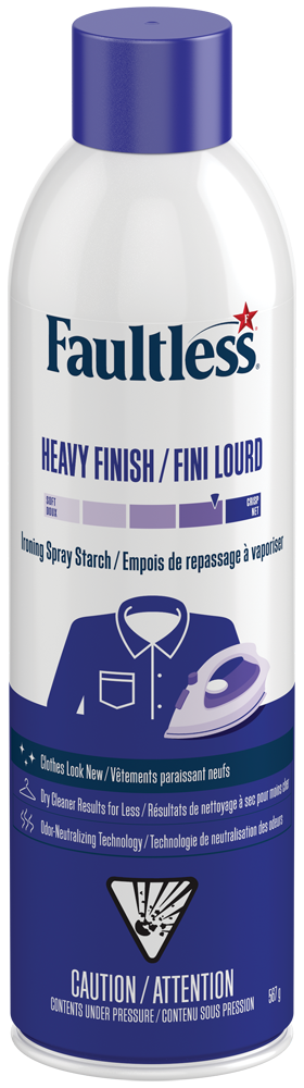 Faultless Heavy Finish Ironing Spray Starch, Fresh Scent, 567-g ...