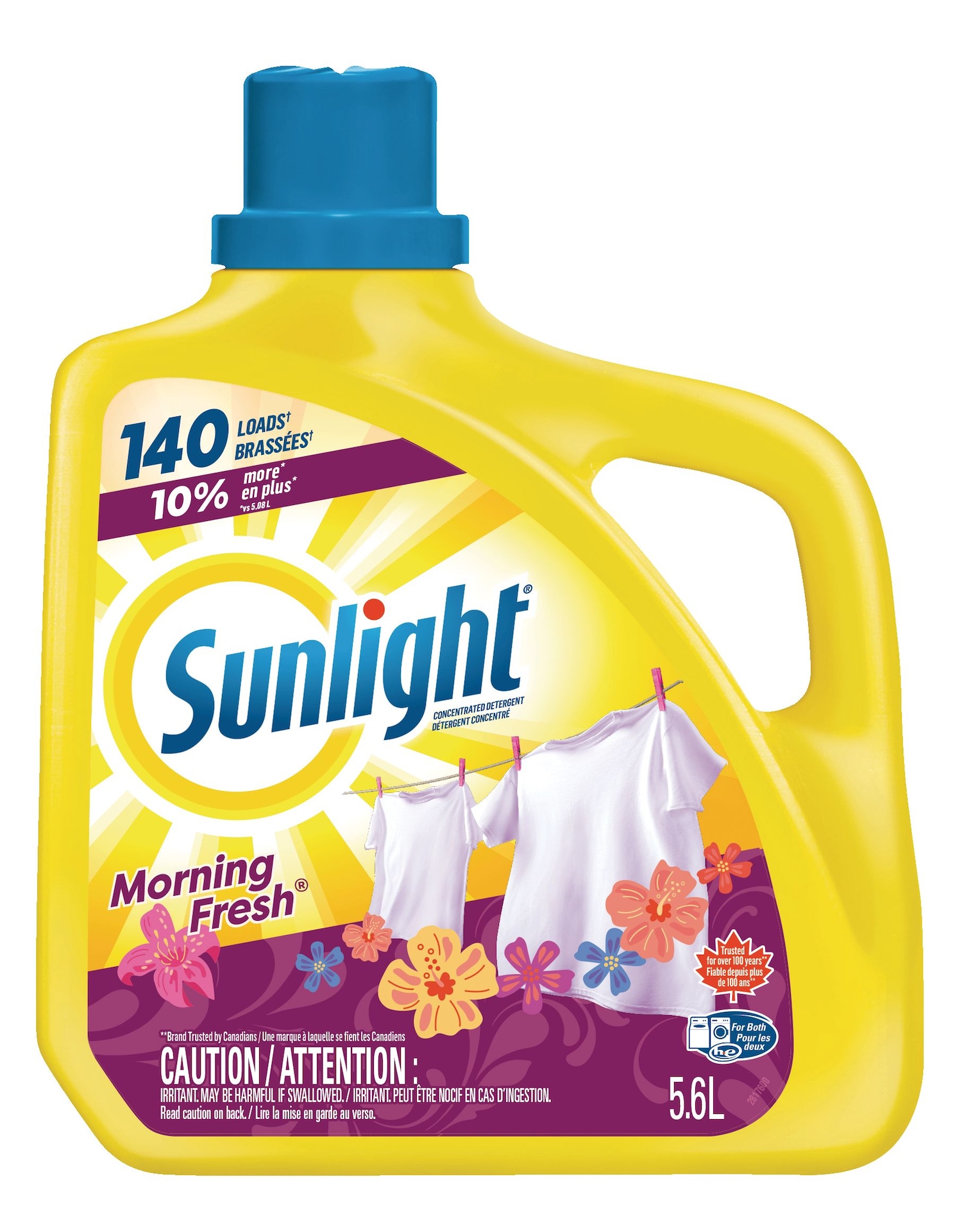 Sunlight Laundry Soap Liquid Detergent, Assorted Scents, 140-Load, 5.6 ...