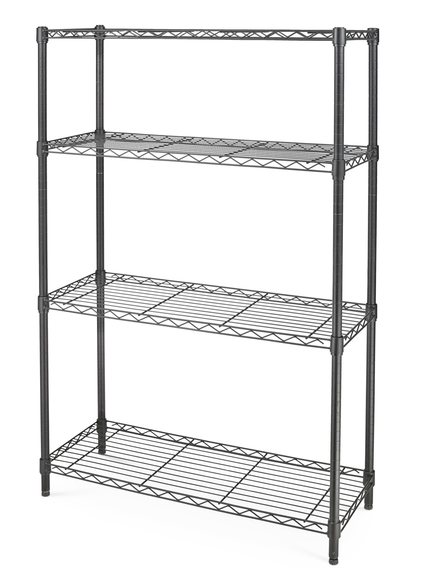 Type A Metal 4-Tier Adjustable Wire Storage Shelves/Unit, Black ...