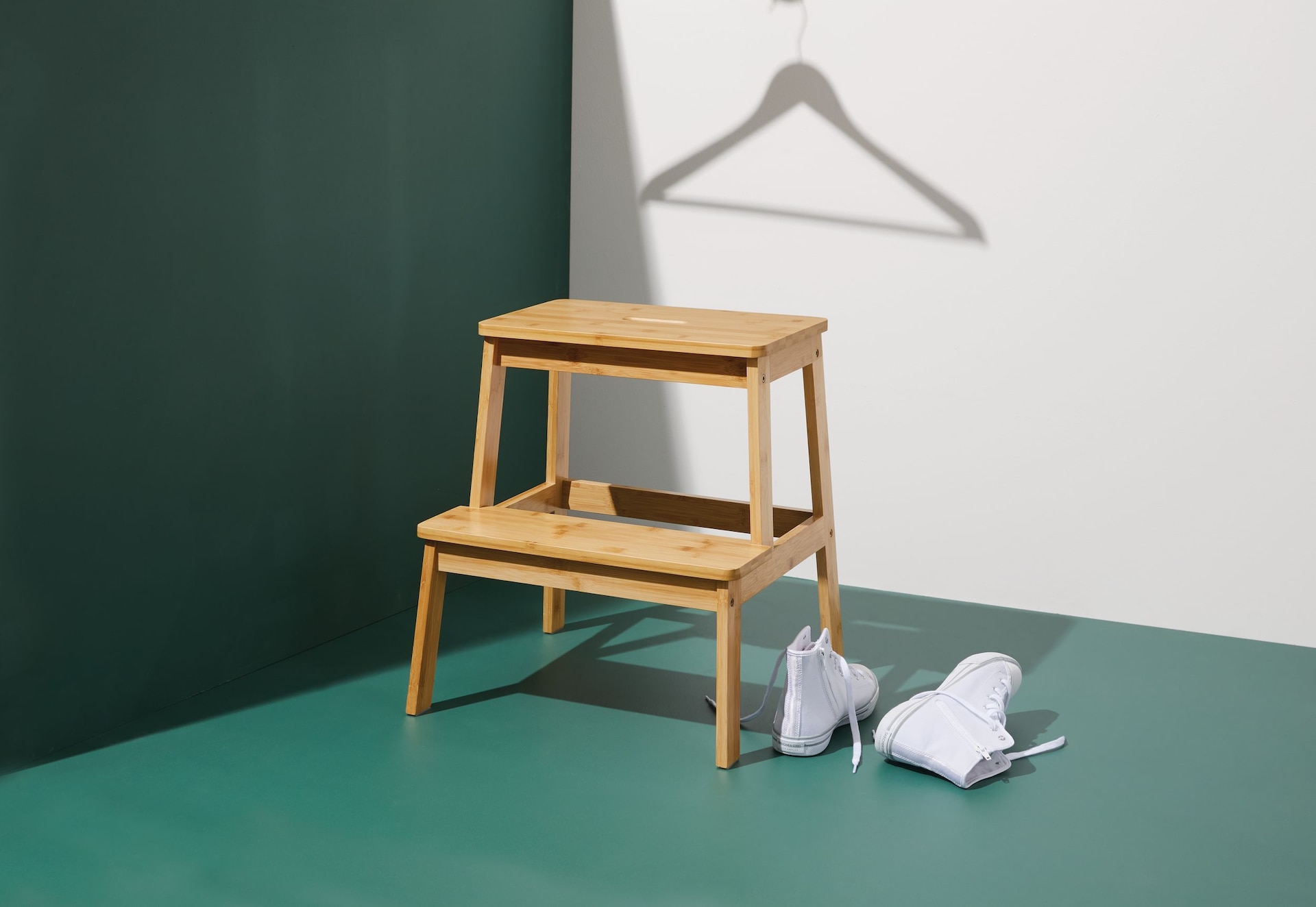 Type A Engrained Bamboo Wood Two Step Stool For Kitchen Bathroom Natural 17 in Canadian Tire