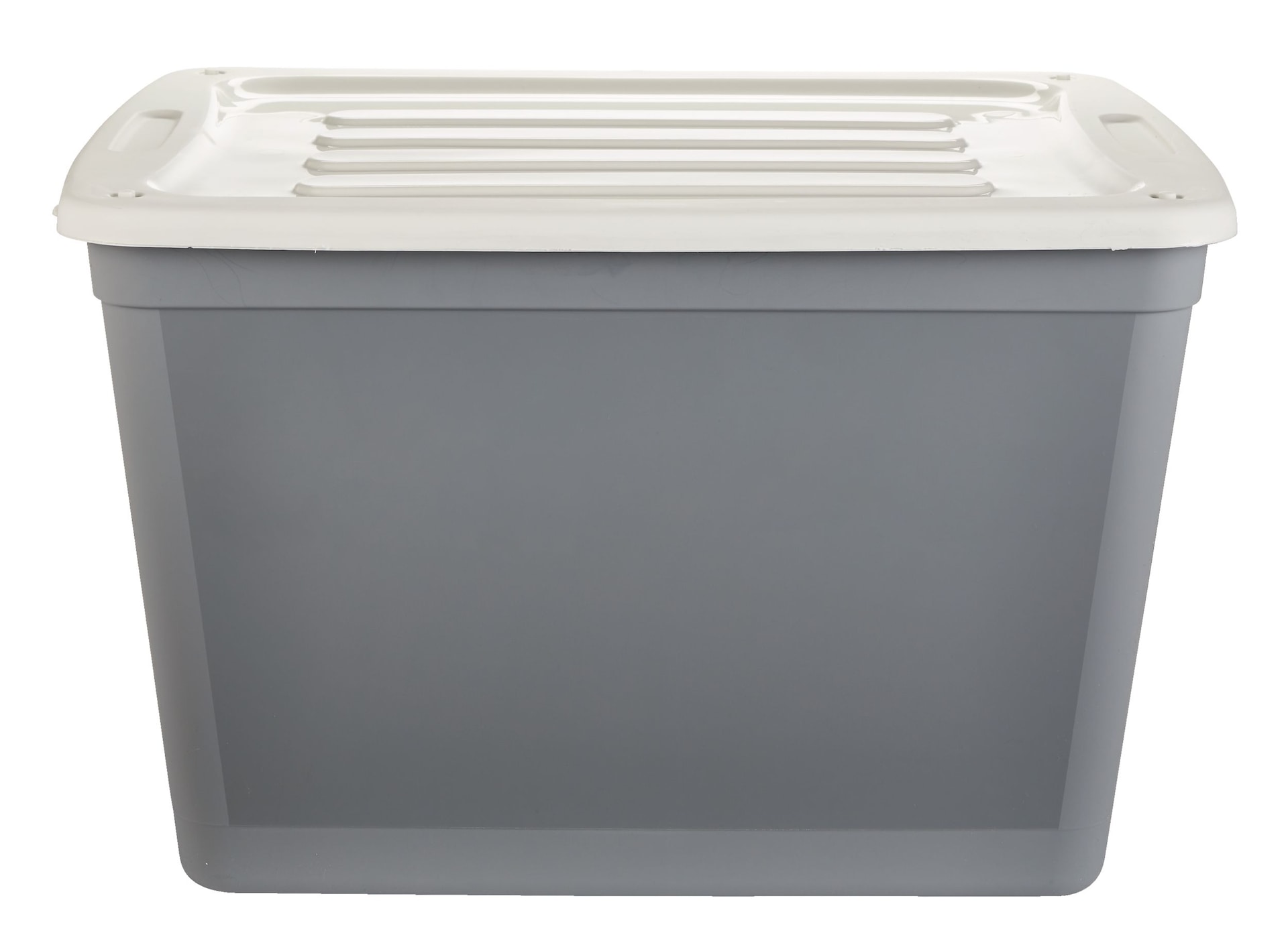 type A Stackable Storage Box with Lid and Wheels, 80-L, Grey | Canadian ...