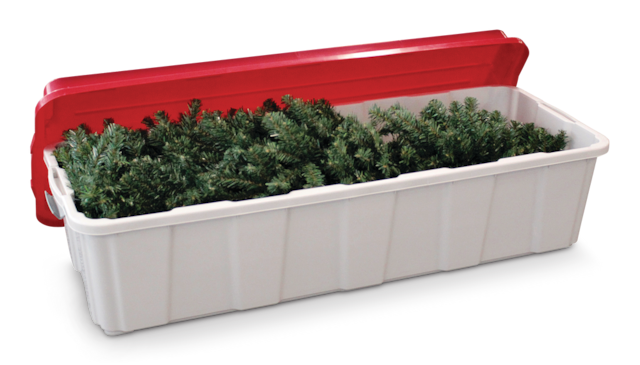 Holiday Transparent Christmas Tree Storage Box with Wheels and Latched ...