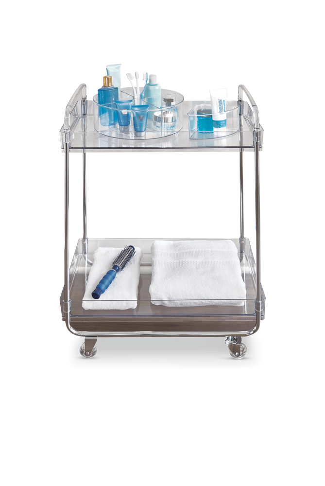 The Home Edit iDESIGN Metal Frame 2-Tier Utility Cart with 4 Wheels ...