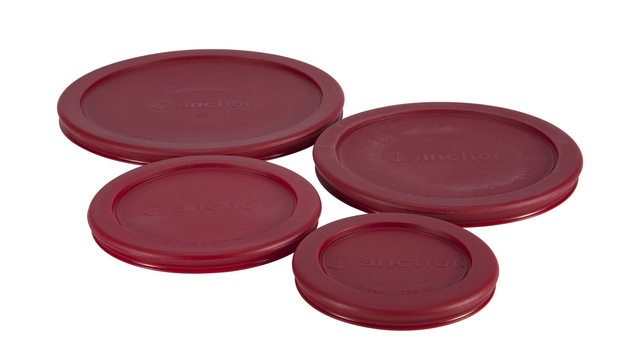 Anchor Hocking Plastic Lid Set, Red, Assorted Sizes, 4-pc | Canadian Tire