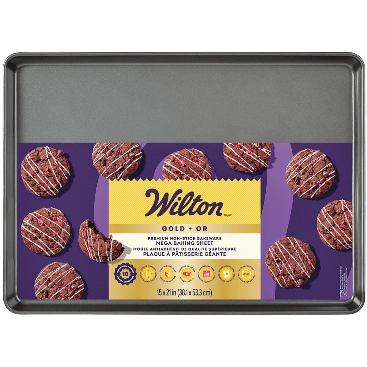 Wilton Gold Premium Non-Stick Bakeware Extra-Large Baking Sheet ...