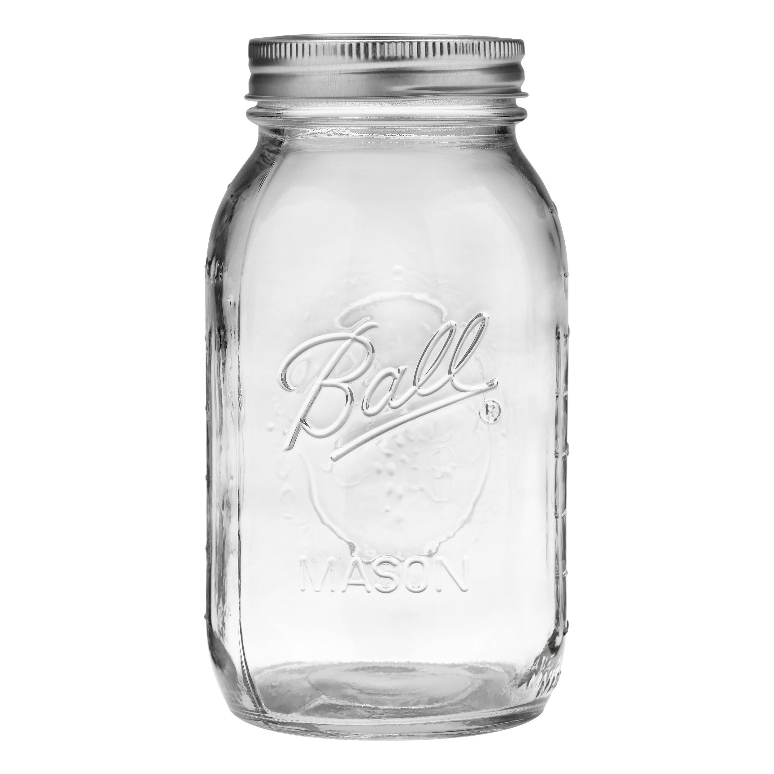 Ball Regular Mouth Quart Glass Mason Jar, 32-oz/946-mL, 8-pk | Canadian ...