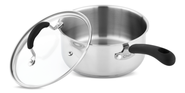 MASTER Chef 18/10 Stainless Steel Saucepan, Dishwasher Safe, 3-qt ...
