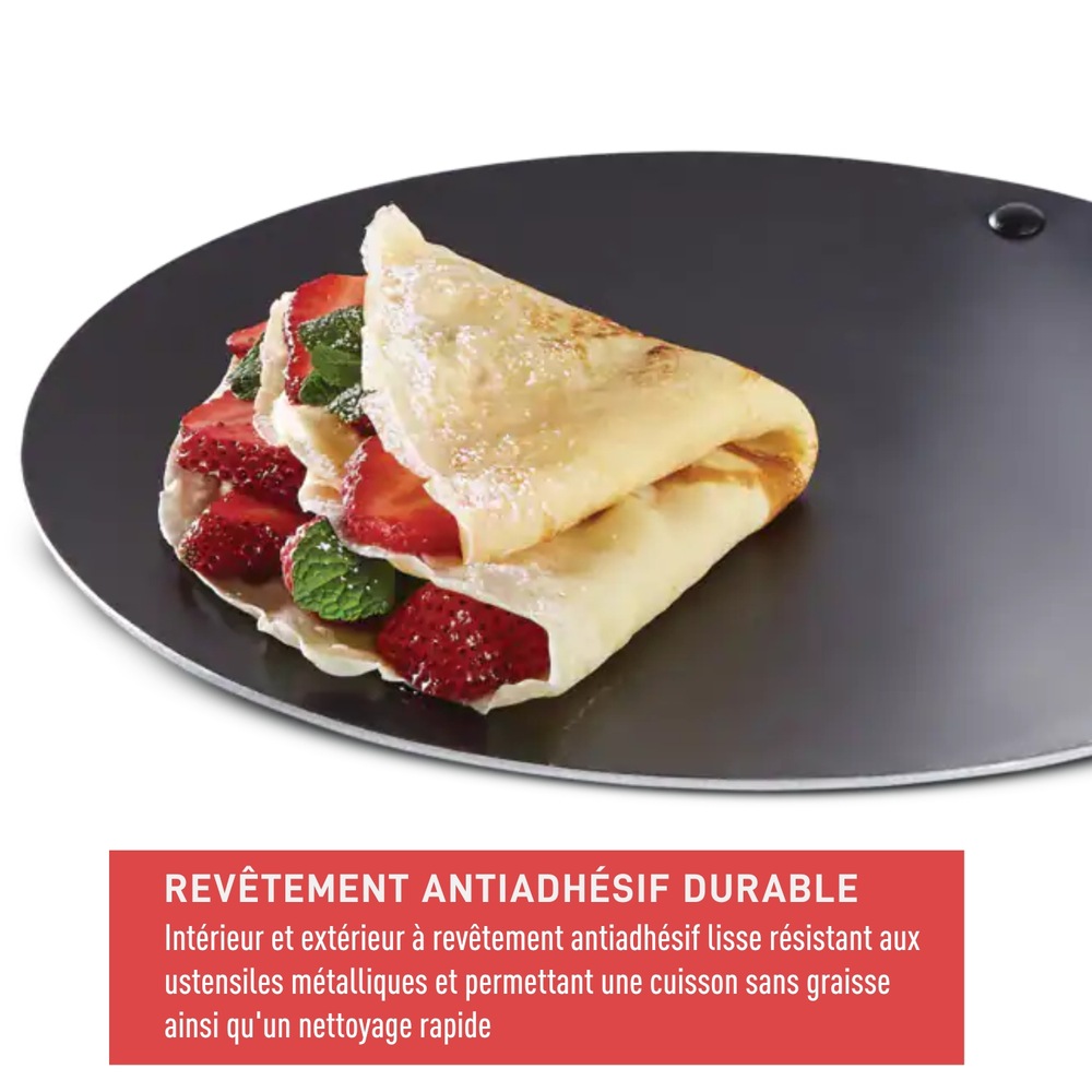 Poêle à frire T-fal Tawa, antiadhésive, allant au lave-vaisselle et au ...