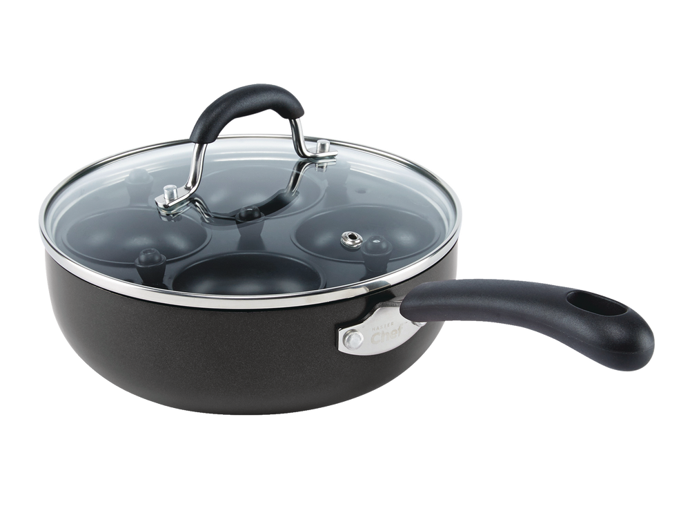 MASTER Chef Egg Poacher w/ Glass Lid, PFOA Free, 4-Cups | Canadian Tire