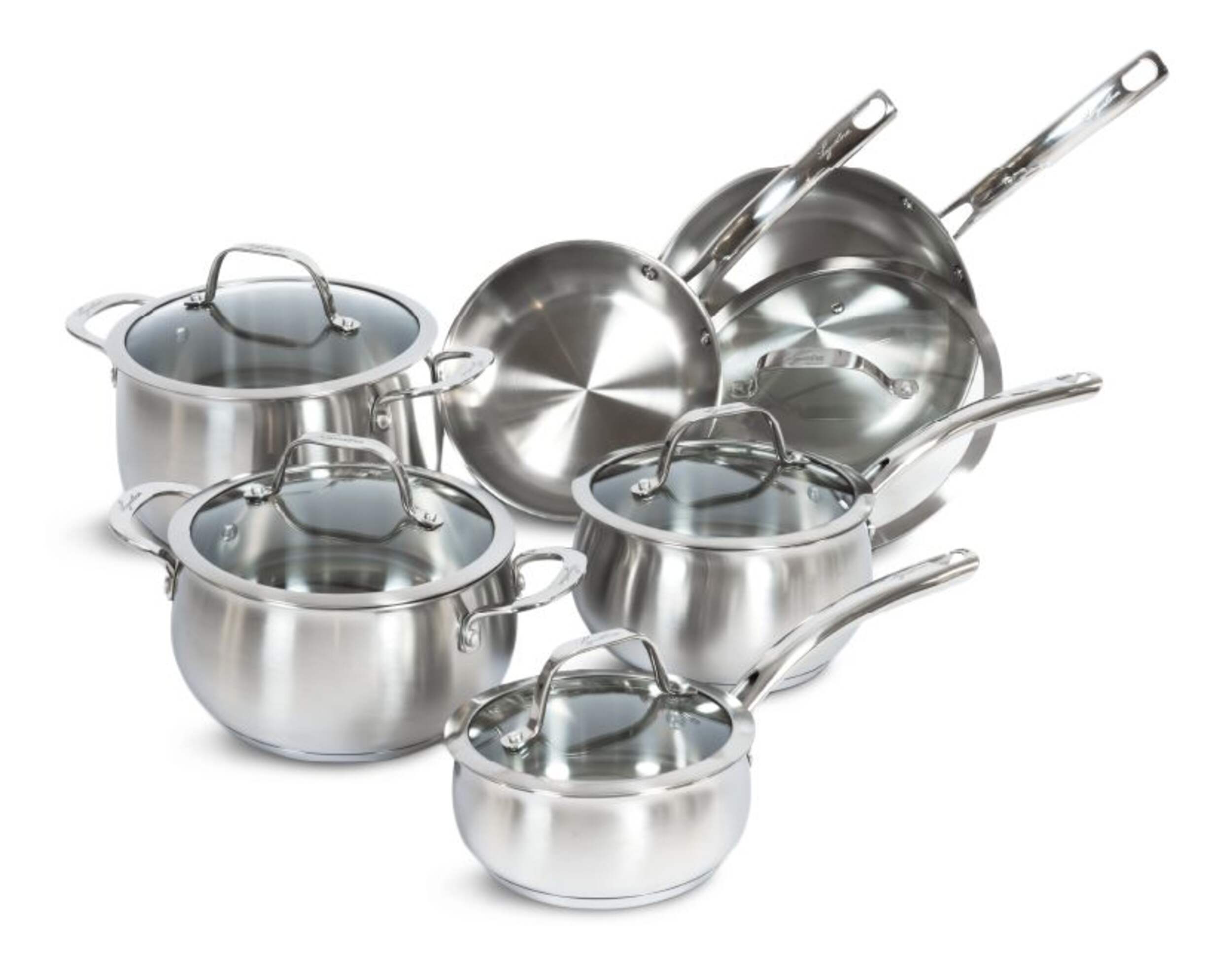 Lagostina Prima Stainless Steel Cookware Set & Oven Safe, 11-pc ...