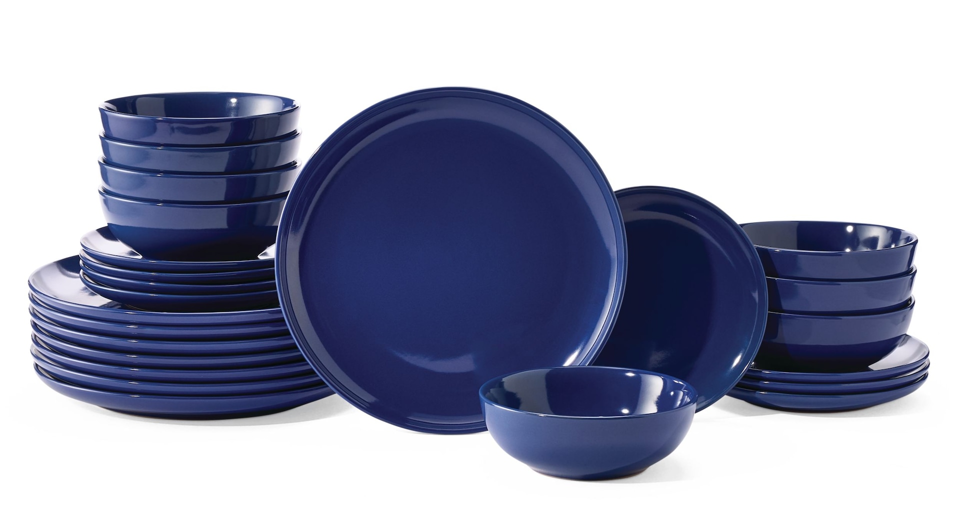 Master Chef Essential Coupe Stoneware Dinnerware Set, Serves 8, 24-pc ...