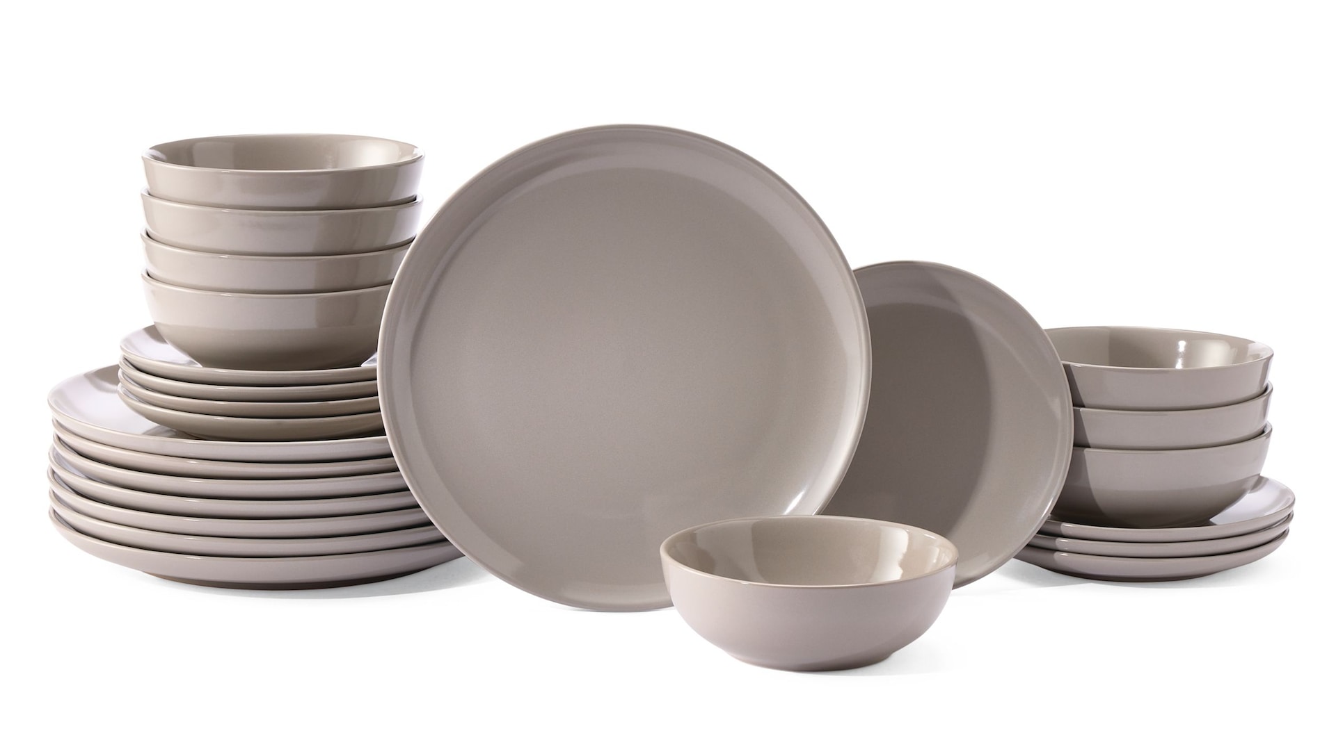 Master Chef Essential Coupe Stoneware Dinnerware Set, Serves 8, 24-pc ...