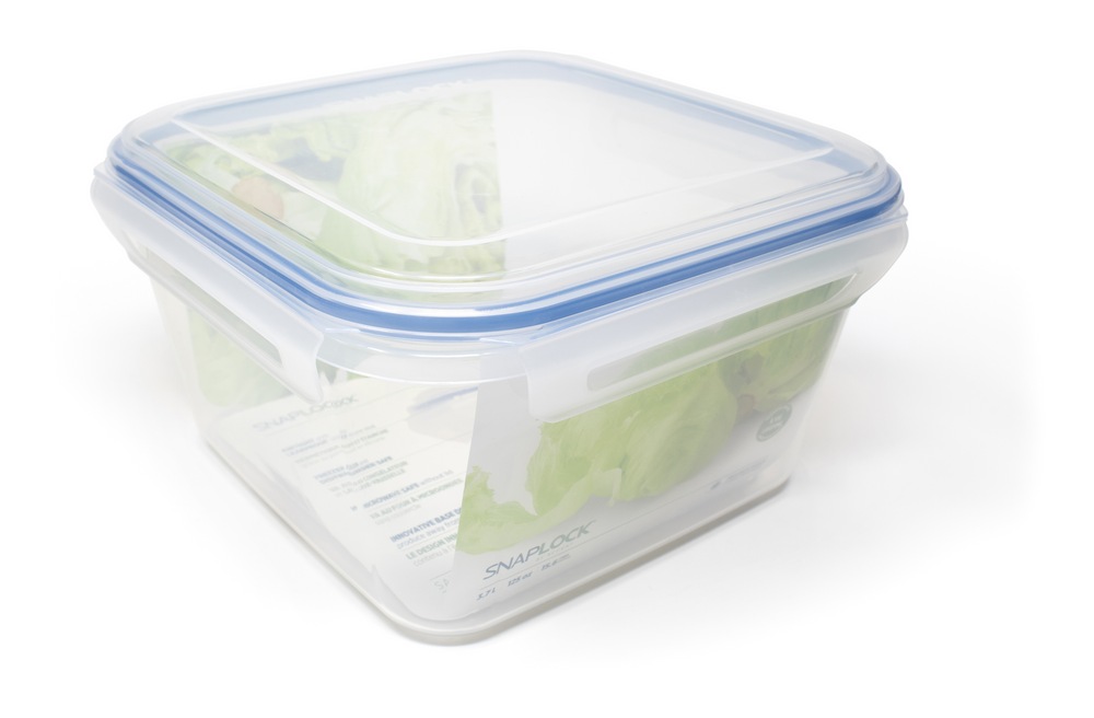 Snaplock Square Plastic Food Storage Container with Airtight Seal ...